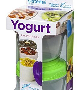 Sistema To Go Collection Yogurt Food Storage Containers, Pack of 2