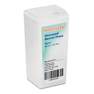 SmileGoods Unwaxed Dental Floss, 200 Yards