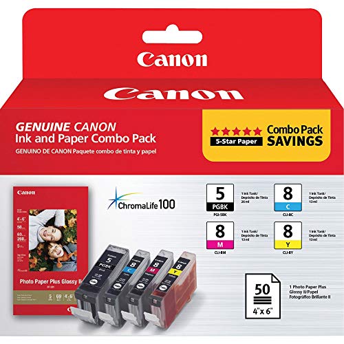 Canon PGI-5/CLI-8 With Photo Paper,Cyan