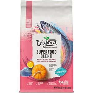 purina beyond natural dry dog food, superfood blend salmon, egg & pumpkin recipe - 3.7 lb. bag