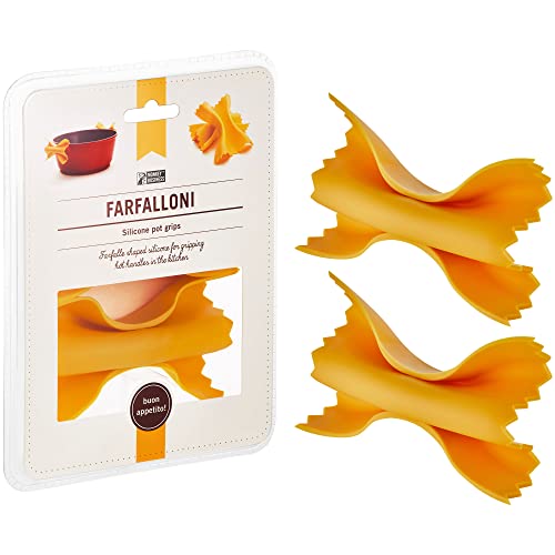 Farfalloni-Shaped Pot Holders | Pot Holders for Kitchen Cookware | Silicone Oven Grips| Fun Kitchen Gadgets | from a Collection of Different Pasta-Shaped Unique Kitchen Gadgets | by Monkey Business