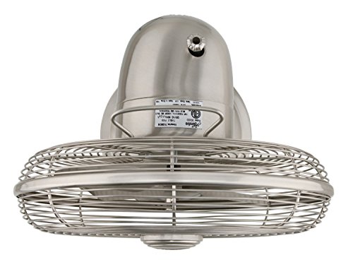 HUNTER 90400 Retro Table Fan, 12", Brushed Nickel