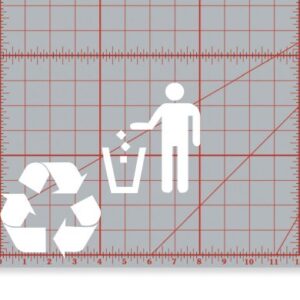 Trash and Recycling Vinyl Sticker Decals for Trash/recycle Bin Can white BFP