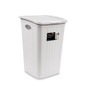 stefanplast elegance laundry hamper, 37 x 38 x 54.5 cm, white