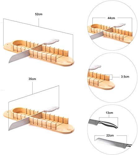 Jean-Patrique Baguette Bread Slicer & Bread Knife Set | 2-piece set contains a solid beech baguette bread slicing board and a professional quality stainless steel bread knife | From