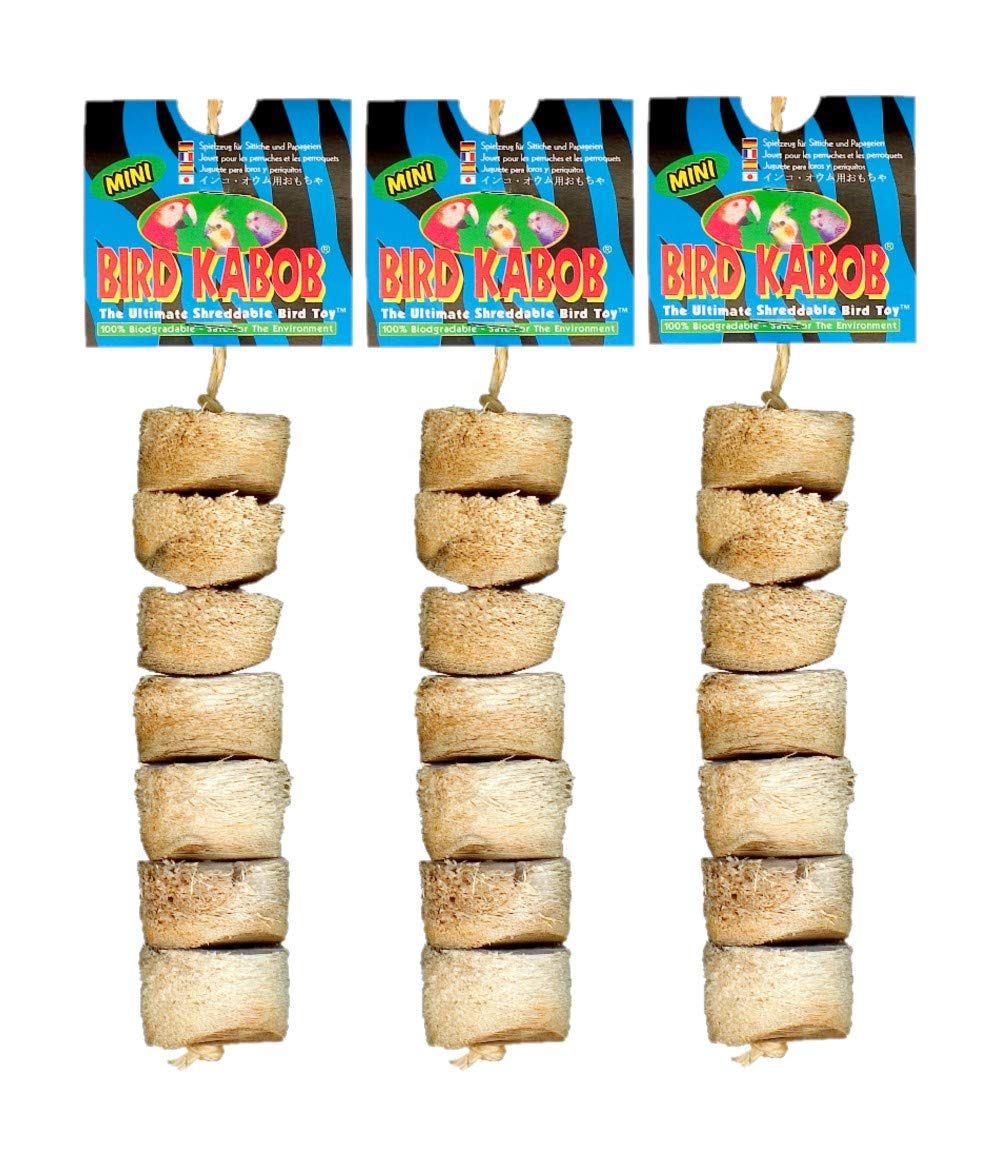 Bird Kabob Shreddable Parrot Toy Mini (3 Pack)