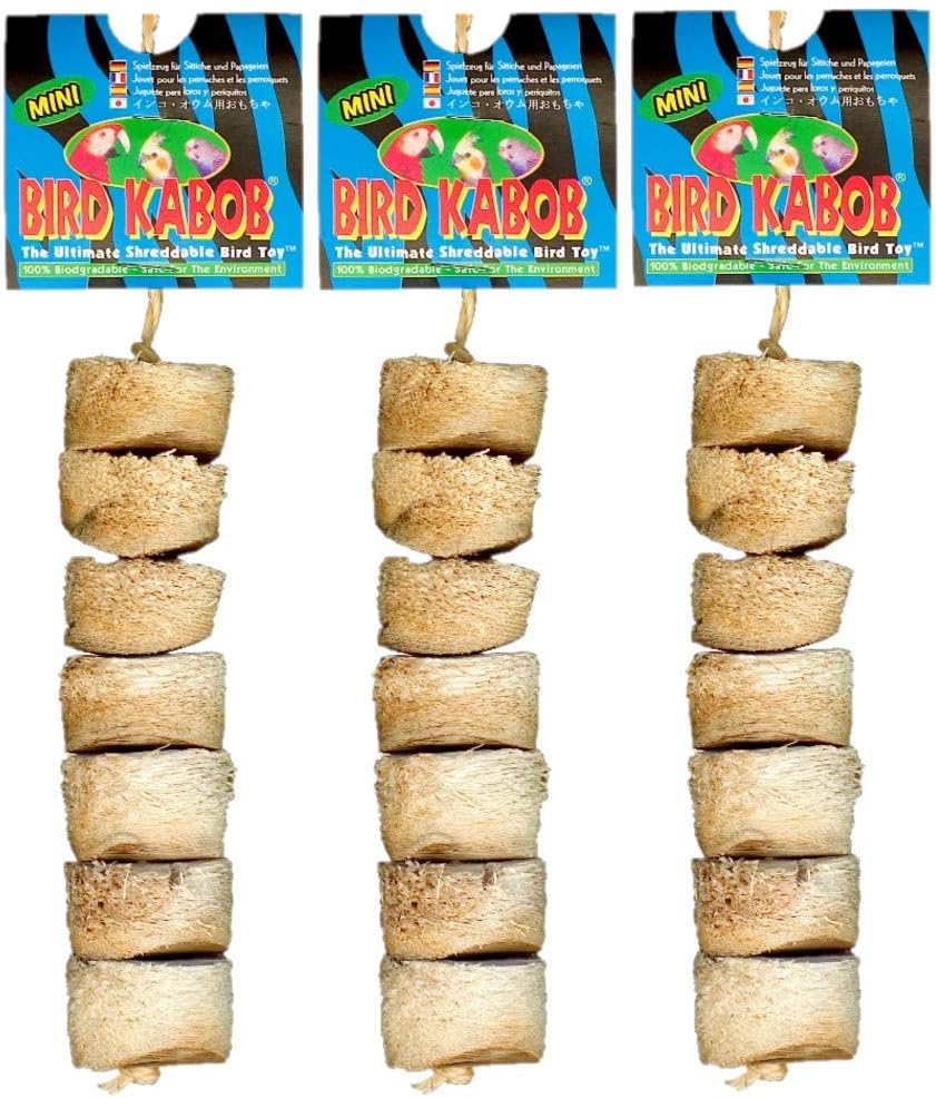 Bird Kabob Shreddable Parrot Toy Mini (3 Pack)