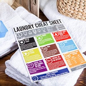 Voisin Products Magnet | Laundry Cheat Sheet | Laundry Room Decor or Laundry Room Sign | How to Do Laundry | Laundry Magnet Includes: Laundry Symbols & Stain Removal Chart | Laundry Room Wall Decor