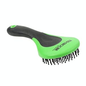 shires ezi-groom grip mane & tail brush (lime)