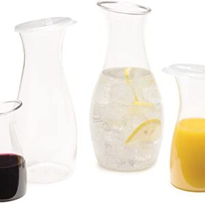 Carlisle FoodService Products 7090307 Cascata Carafe Juice Jar Beverage Decanter Only, Plastic, 1.5 L, Clear