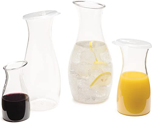 Carlisle FoodService Products 7090307 Cascata Carafe Juice Jar Beverage Decanter Only, Plastic, 1.5 L, Clear