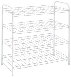 whitmor, white, 4 tier, closet shelf