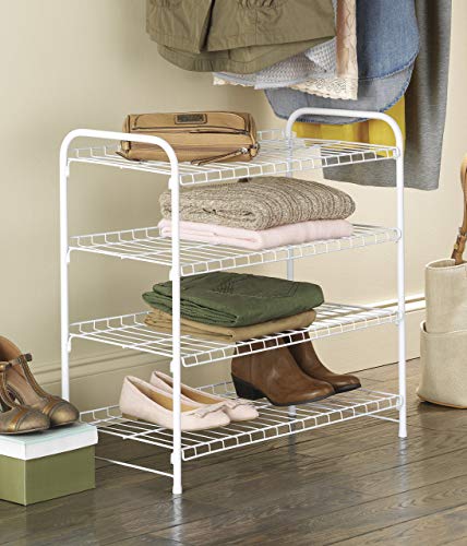 Whitmor, White, 4 Tier, Closet Shelf