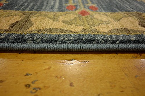 Unique Loom Edinburgh Collection Area Rug - Canmore (5' 1" x 8' Rectangle, Navy Blue/ Tan)