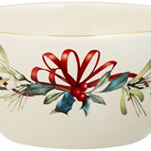 Lenox Winter Greetings 5" Bowl,Red & Green