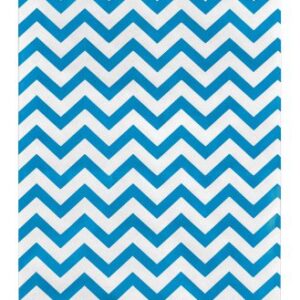 200 pcs Blue Chevron Paper Gift Bags Shopping Sales Tote Bags 6" x 9" Zig Zag Design-Caddy Bay Collection