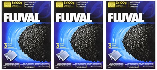 Fluval Carbon Nylon Bags for Aquarium, 100gm, 9-Pack