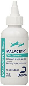 dechra malacetic otic pet ear care supplies, 4-ounce