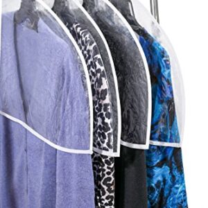 Clear Vinyl Shoulder Covers Closet Suit Protects Storage Home Decor Set of 12, 12"H x 22"W x 2"D