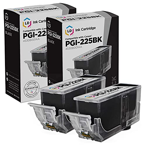 LD Compatible Ink Cartridge Replacement for Canon PGI-225BK 4530B001AA (Pigment Black, 2-Pack)