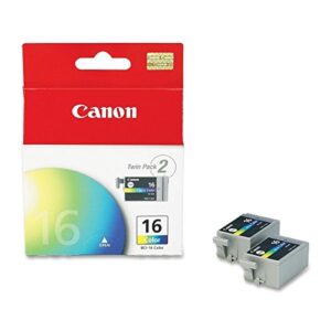 Canon 9818A003 OEM Ink - (BCI-16) Selphy DS700 DS810 iP90 Color Ink Tank Twin Pack