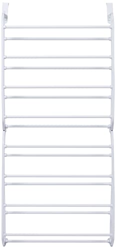 Whitmor 24 Pair Over The Door Shoe Rack-White