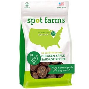 spot farms chicken apple sausage healthy all natural dog treats human grade made in usa 12.5 oz