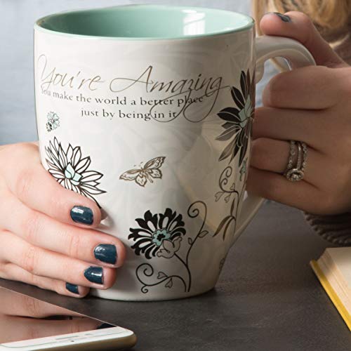 Mark My Words "You're Amazing" Ceramic Mug, 20-Ounce