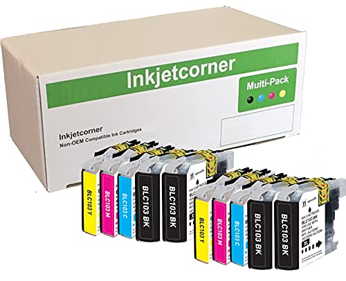 Inkjetcorner Compatible Ink Cartridges Replacement for LC103 LC103XL (4 Black, 2 Cyan, 2 Magenta, 2 Yellow, 10-Pack)