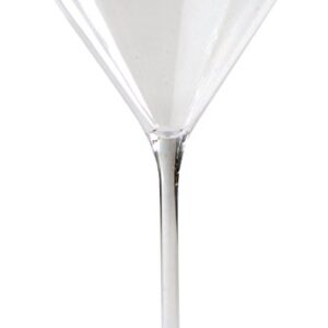 Carlisle FoodService Products 564607 Alibi Shatter-Resistant Plastic Martini Glass, 9 oz., 6.63" Height, 2.88" width, 2.88" Length, Polycarbonate (Pc), Clear