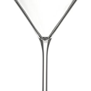 Carlisle FoodService Products 564607 Alibi Shatter-Resistant Plastic Martini Glass, 9 oz., 6.63" Height, 2.88" width, 2.88" Length, Polycarbonate (Pc), Clear