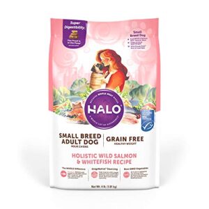 halo spot's stew toy/small breed healthy weight adult - grain free whitefish & salmon - 4lb