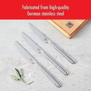 ZWILLING Razor-Sharp Steak Knives set of 8, German Engineered Informed by 290+ Years of Mastery, Silver