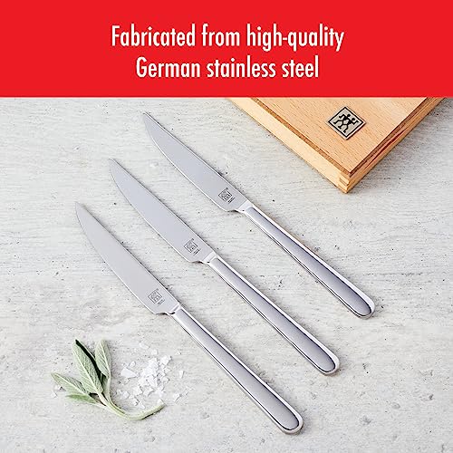 ZWILLING Razor-Sharp Steak Knives set of 8, German Engineered Informed by 290+ Years of Mastery, Silver