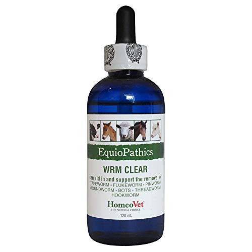 HomeoVet EquioPathics WRM Clear, Natural Worm Medicine for Large Animals, 120 Milliliters