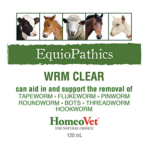 HomeoVet EquioPathics WRM Clear, Natural Worm Medicine for Large Animals, 120 Milliliters