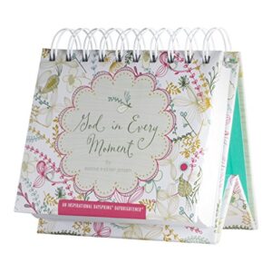 dayspring flip calendar - god in every moment - 80299 white, 5 1/2" x 5 1/4" x 1 1/2"