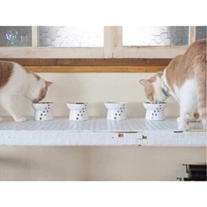 Necoichi Raised Stress Free Cat Food Bowl, Elevated, Backflow Prevention, Dishwasher and Microwave Safe, No.1 Seller in Japan! (Cat, Regular)