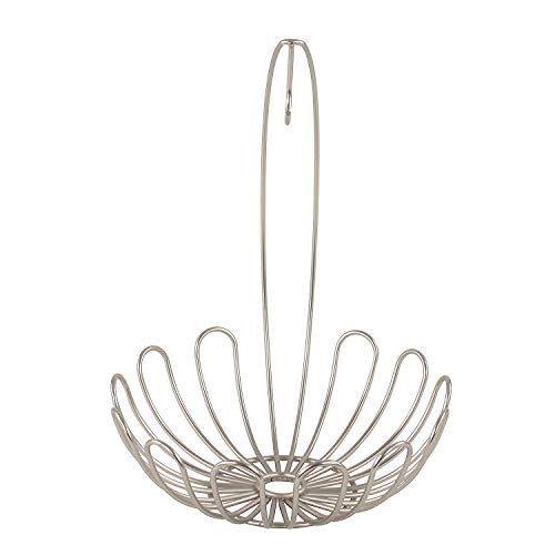 Spectrum Bloom Wire Small Fruit Tree & Basket (Satin Nickel) - Décor & Organizer for Kitchen, Fruit, Home, Countertop, Table, Dorm, & Apartment Hanging Storage