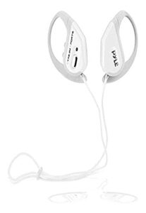 pyle pwbh18wt water resistant bluetooth streaming wireless headphones with built-in microphone, white