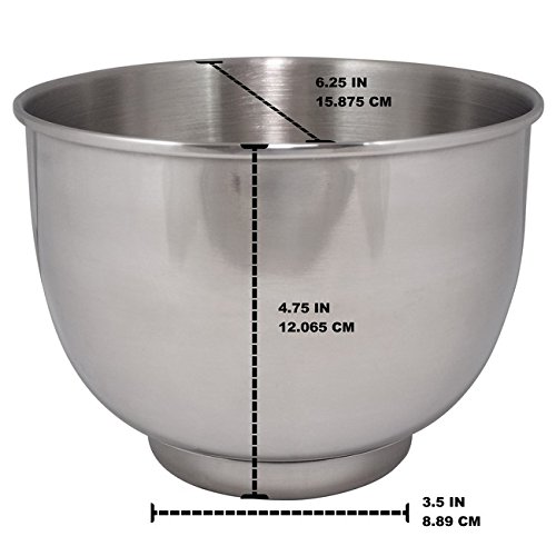 Replacement Stainless Steel Bowl Set Fits Sunbeam & Oster Mixers,1.5 quarts