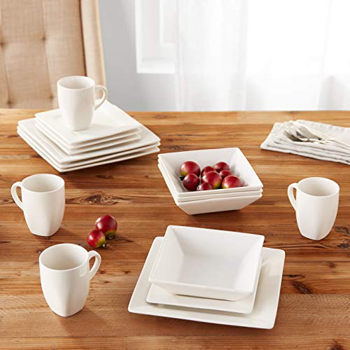 10 Strawberry Street Nova Square 16 pc Dinnerware Set, Cream White