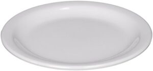 winco mmpr-6w round melamine plate, 6.5-inch, white ( 12 count ),medium