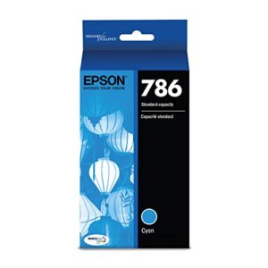 epson t786 durabrite ultra -ink standard capacity cyan -cartridge (t786220) for select epson workforce printers