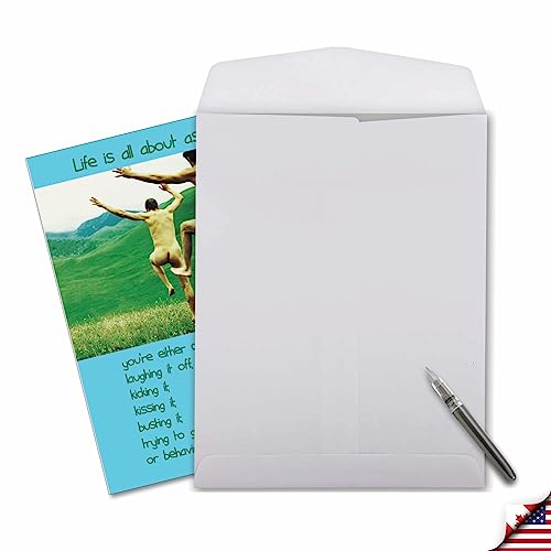 NobleWorks Jumbo Humorous Birthday Paper Card 8.5 x 11 Inch with Envelope (1 Pack) Big, Jumbo Bday Jumbo Asses Birthday J0690