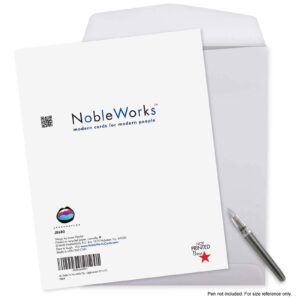 NobleWorks - Big Funny Thank You Card (8.5 x 11 Inch) Bold Appreciation Greeting Card - No Thanks To You J8680