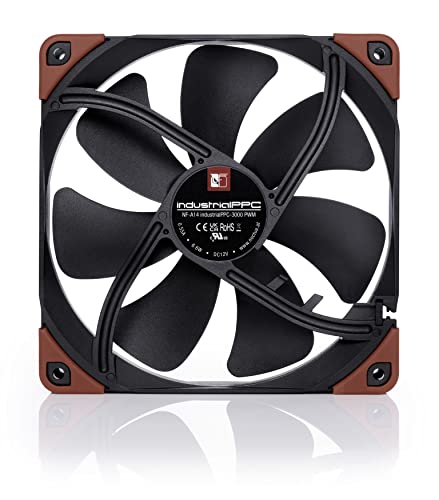 Noctua NF-A14 iPPC-3000 PWM, Heavy Duty Cooling Fan, 4-Pin, 3000 RPM (140mm, Black) for Desktop