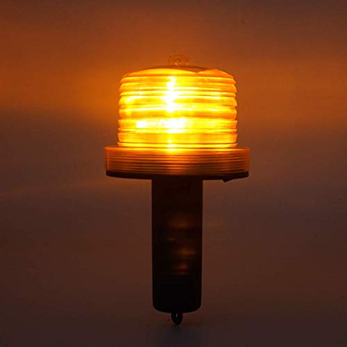 DE-Spark Luwint Handheld Emergency LED Solar Powered Strobe Warning Light, Road Construction Cone Traffic Light Flicker Beacon Lamp