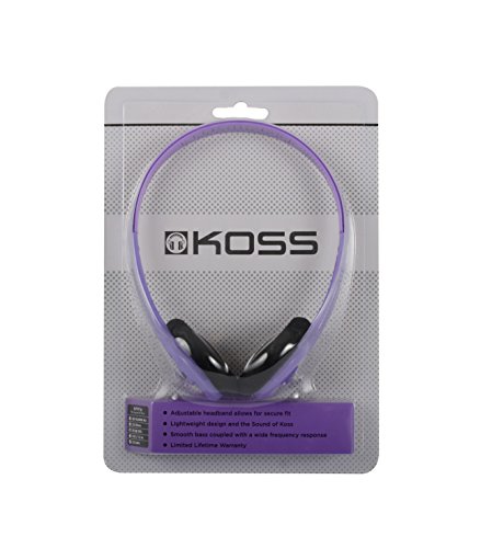 Koss KPH7V Portable On-Ear Headphone with Adjustable Headband - Violet