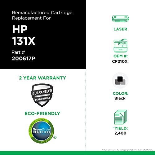 Clover Remanufactured Toner Cartridge Replacement for HP CF210X (HP 131X) | Black | High Yield